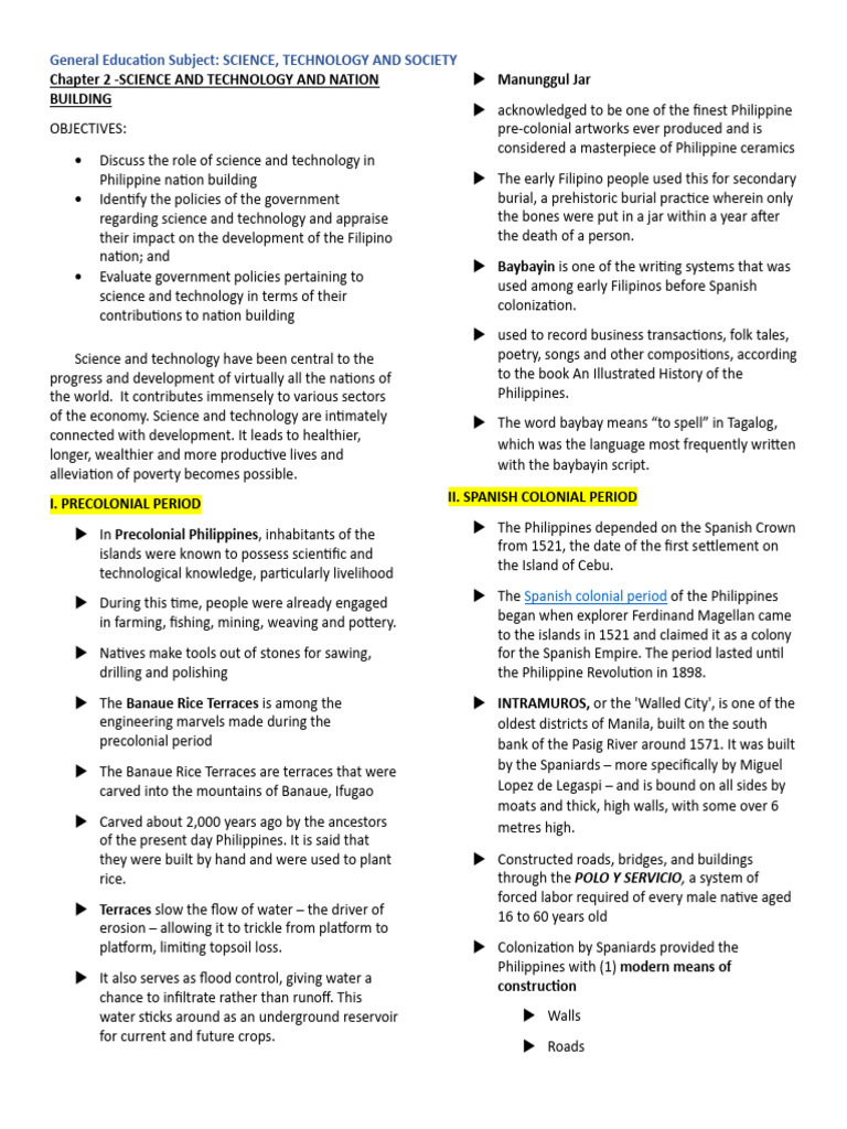 Lesson 2-STS and Nation Building | PDF | Philippines | Science