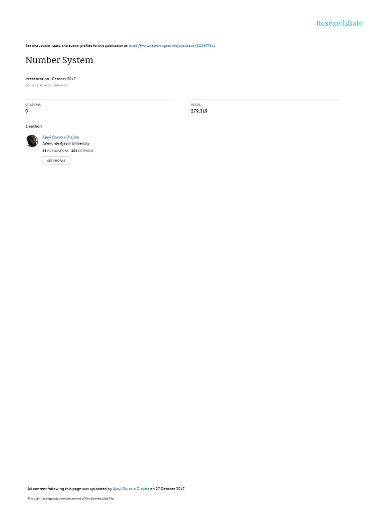 NUMBERSYSTEM | PDF | Mathematical Notation | Notation