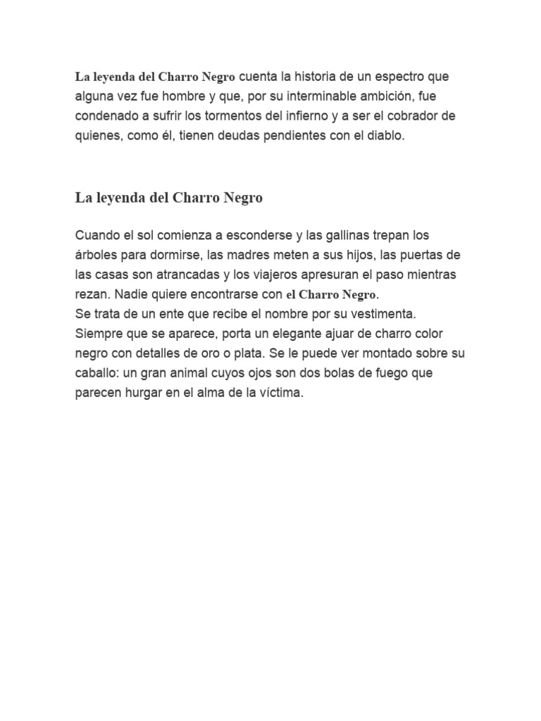 La Leyenda Del Charro Negro | PDF
