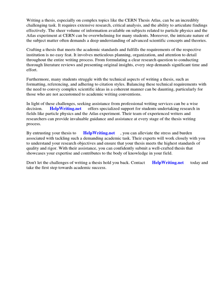 Cern Thesis Atlas | PDF | Atlas Experiment | Standard Model