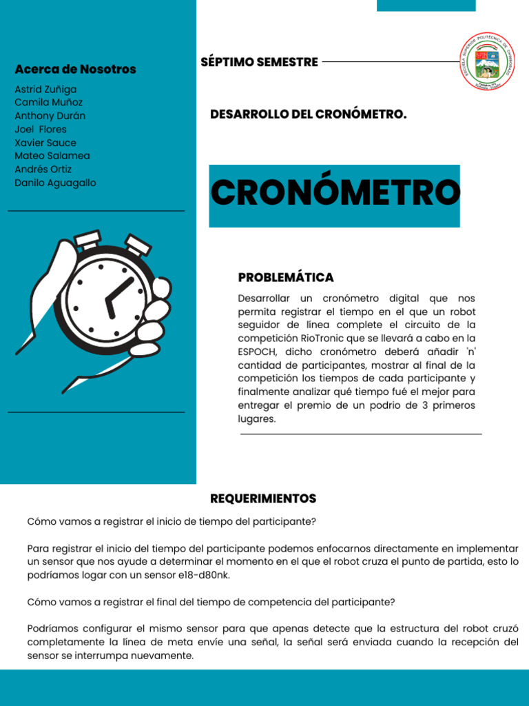 Informe Cronometro | PDF