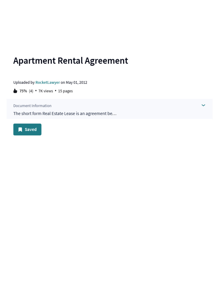 Apartment Rental Agreement - PDF - Lease - Leaseh | PDF | Scribd | Lease