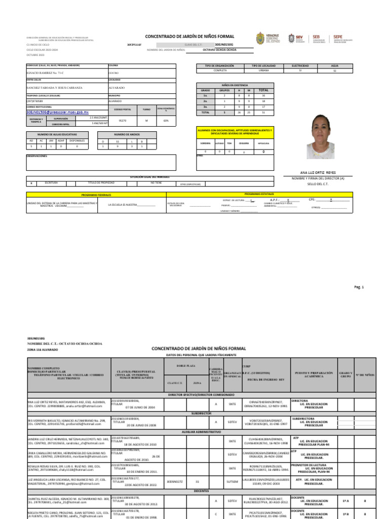 Formato c1 Formal | PDF | Educación de la primera infancia | Etapas de la vida humana