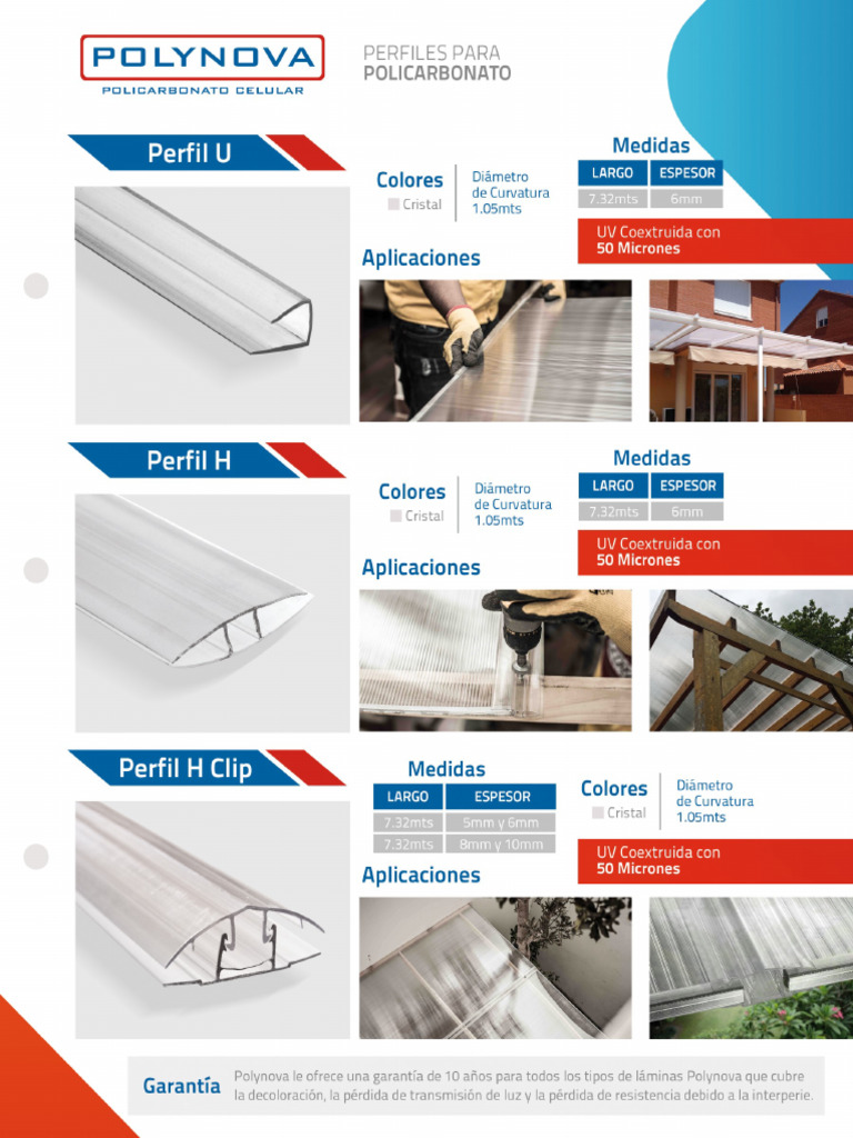 Ficha Tecnica Perfiles Polynova | PDF