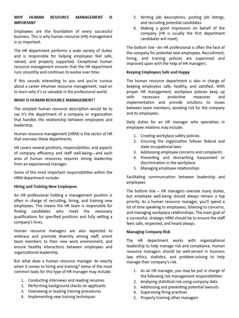 HRM Notes | PDF | Cost Of Living | Human Resource Management