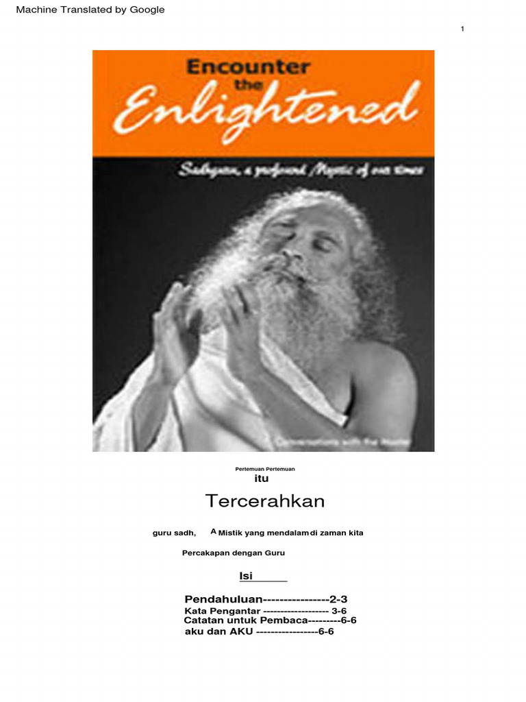Encounter The Enlightened Sadhguru Jaggi Vasudev (PDFDrive) | PDF