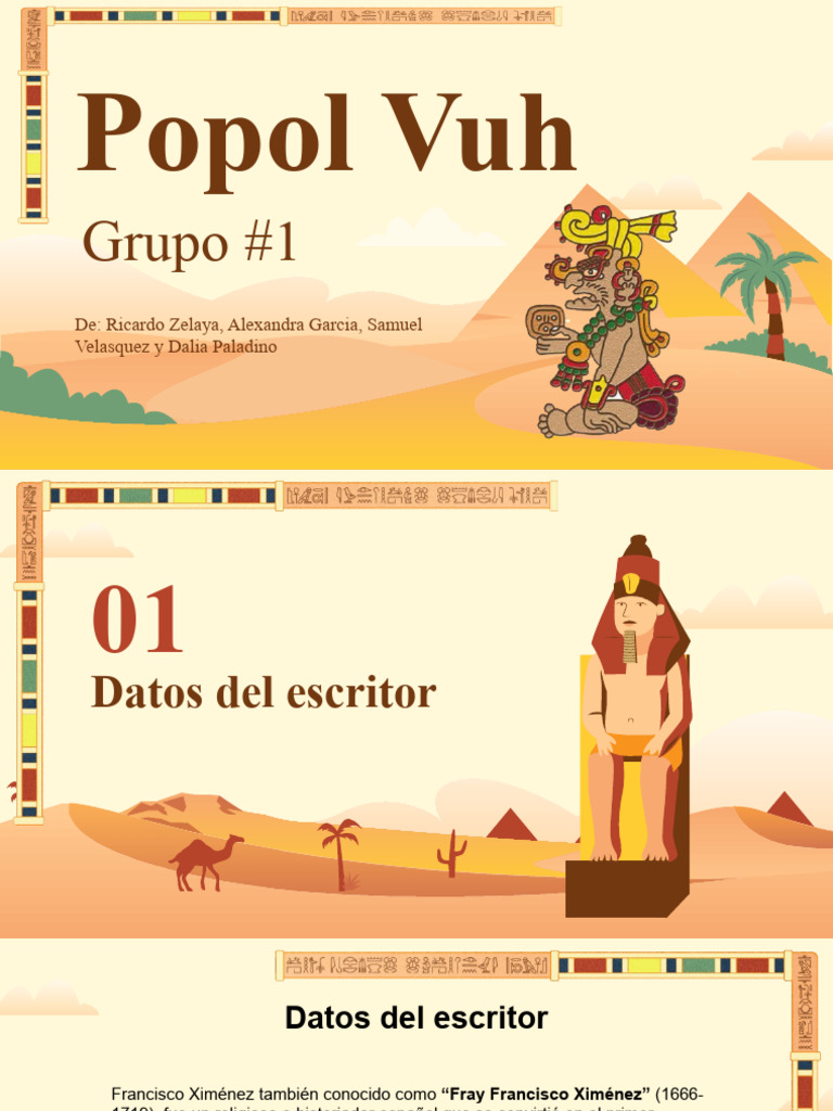 Popol Vuh - Grupo #1 | PDF | Pueblos mayas