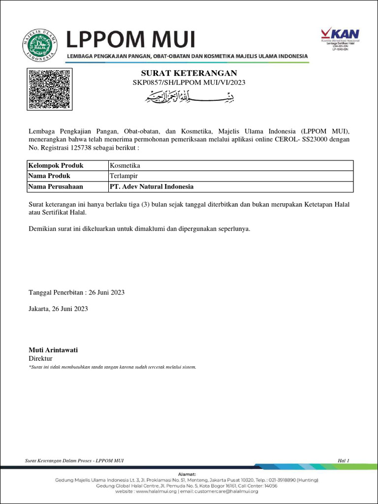 SKP PT Adev Natural Indonesia For Hermione (Regist Phase 3, Exp 26-Sep-23) | PDF | Pengelolaan ...