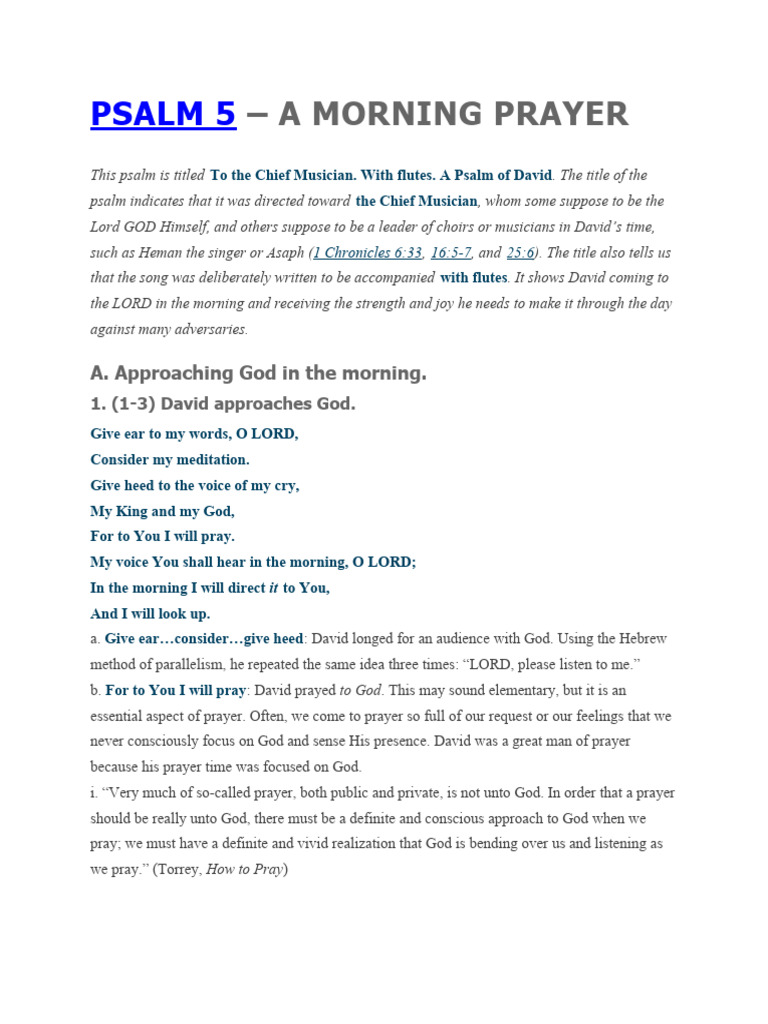 A Morning Prayer | PDF | Prayer | Religious Belief And Doctrine