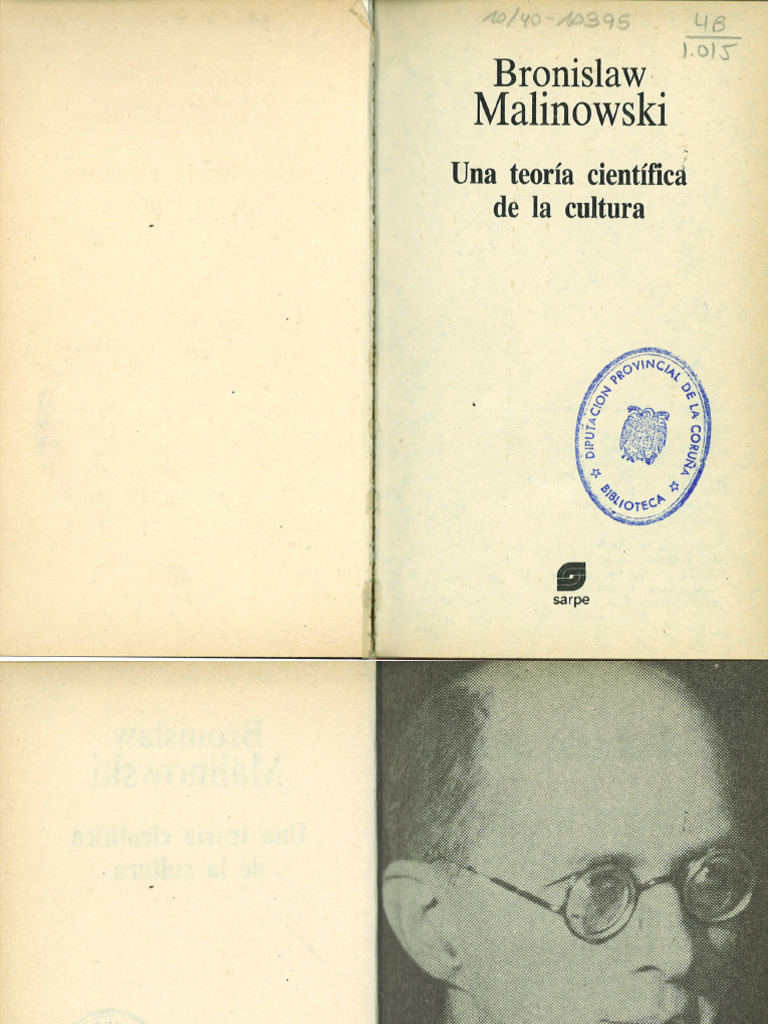 Una Teoria Cientifica de La Cultura de Bronislaw Malinowski | PDF