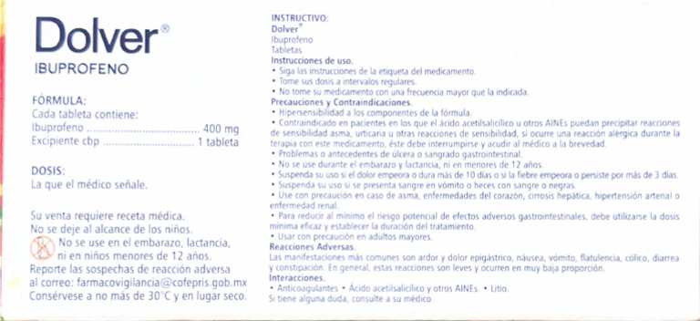 Ibuprofeno Dolver | PDF