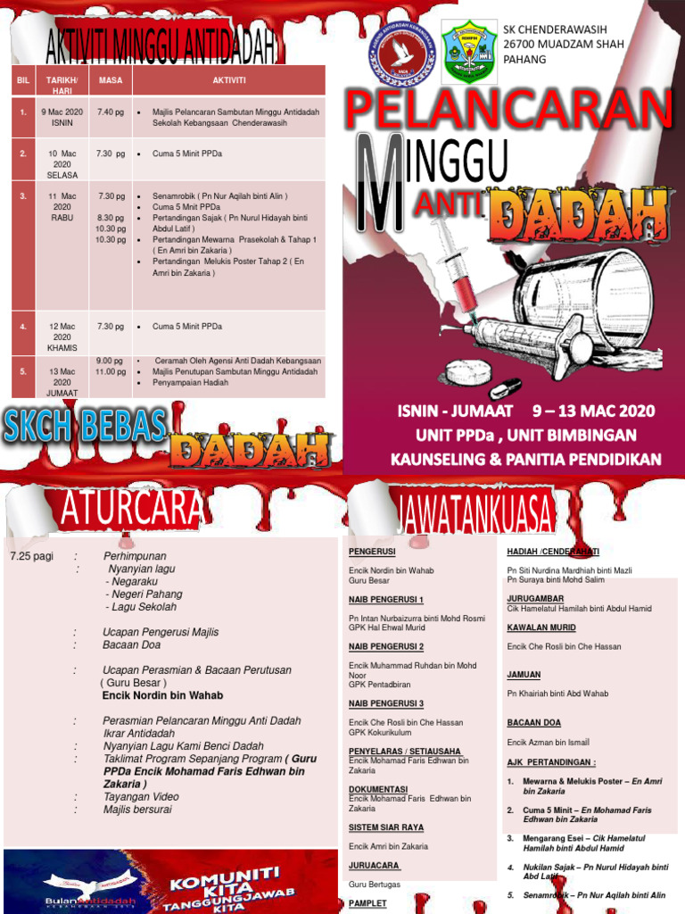 Brosur Minggu Anti Dadah | PDF