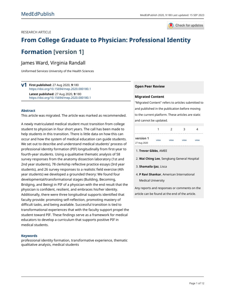 Virginia Randall | PDF | Shame | Medical School