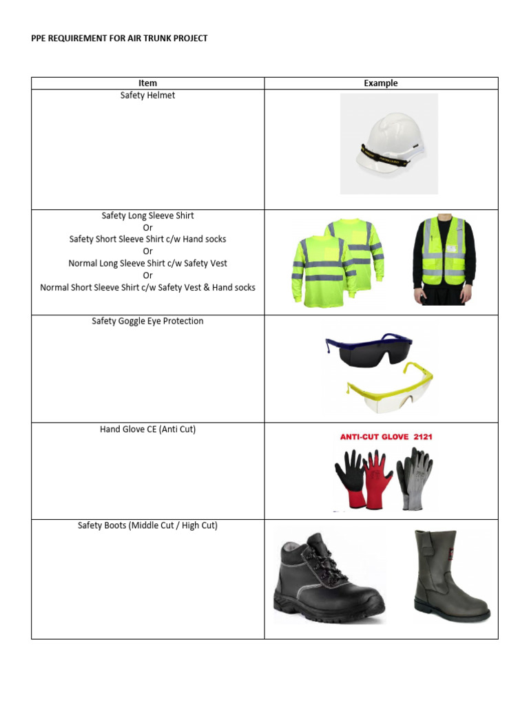 PPE Requirement | PDF