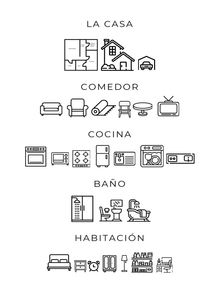Ficha Vocabulario ELE - La Casa | PDF