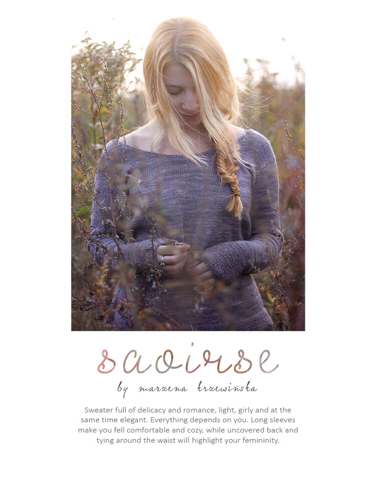 Saoirse ENG | PDF | Knitting | Basic Knitted Fabrics