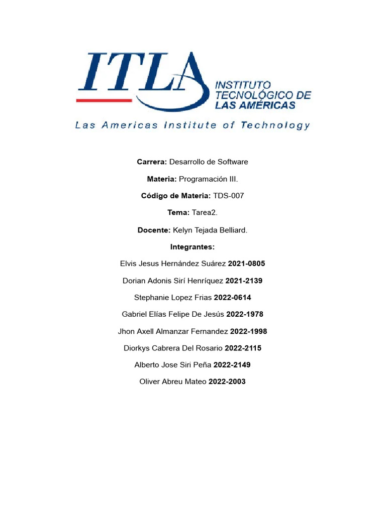 Tarea 2 PIII - Grupo 4 | PDF | Análisis FODA | Escalabilidad