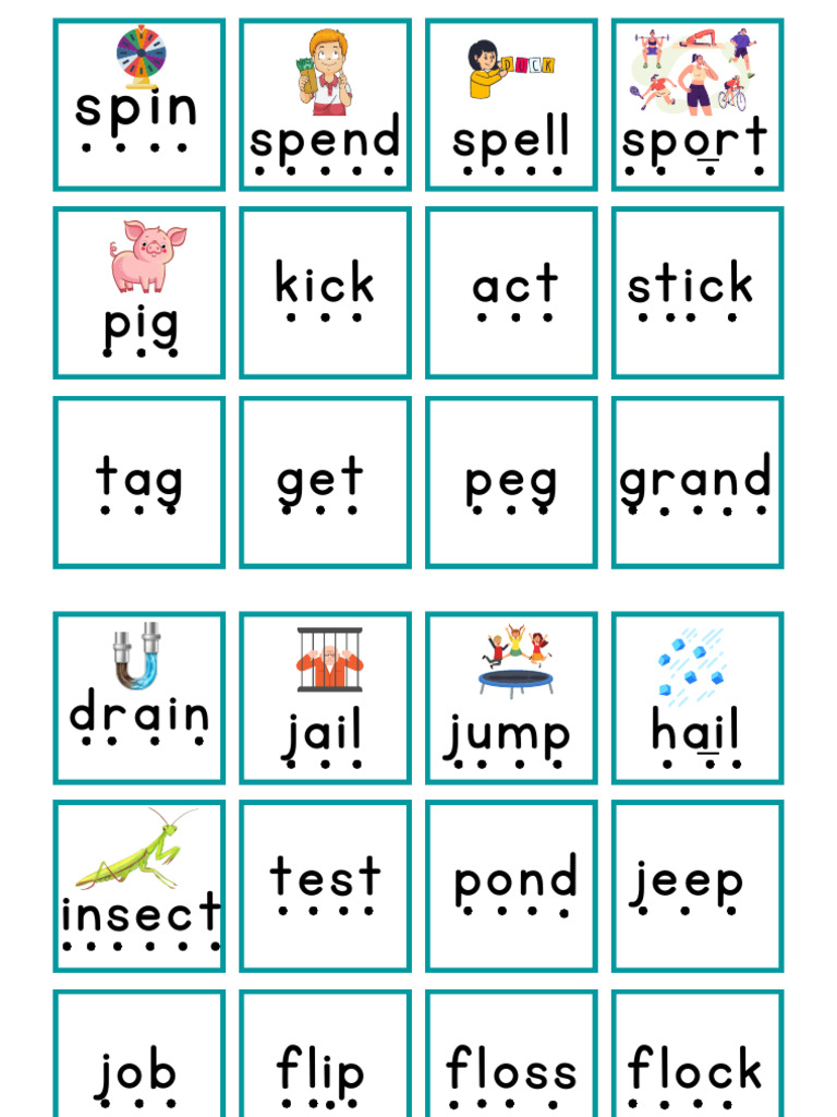 Jolly Phonics Words Group 1-4 | PDF