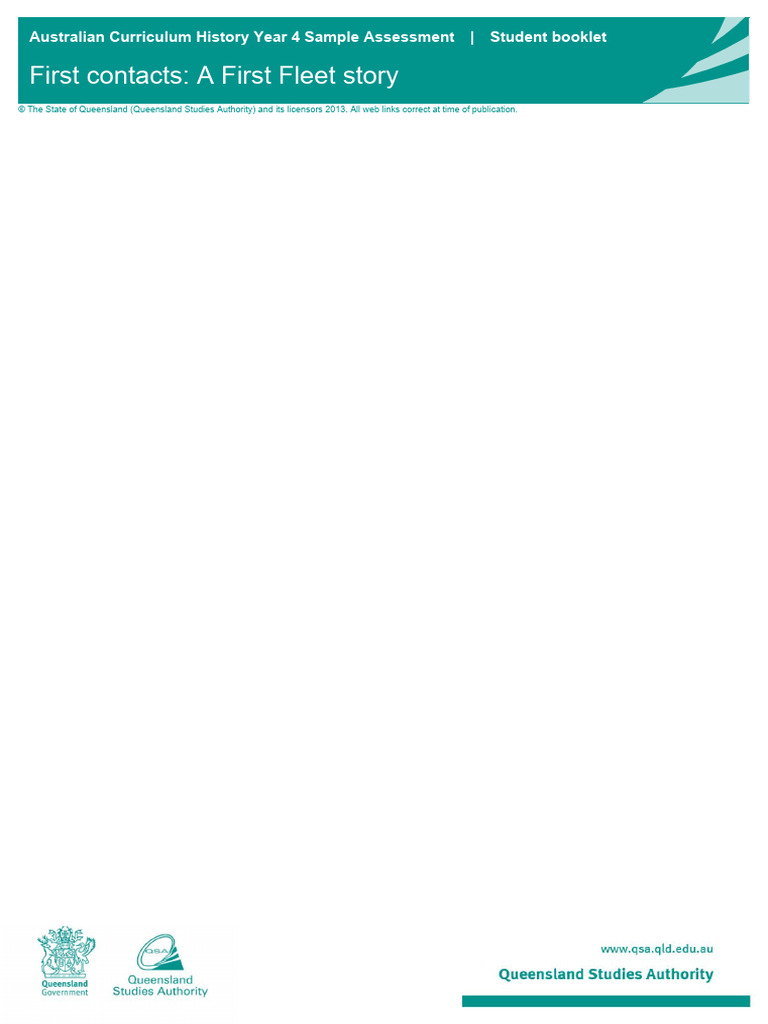 First contacts - A First Fleet story - Student booklet | PDF