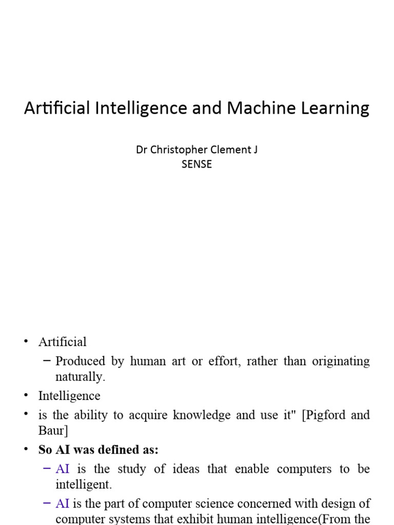 Module 1 | PDF | Artificial Intelligence | Intelligence (AI) & Semantics