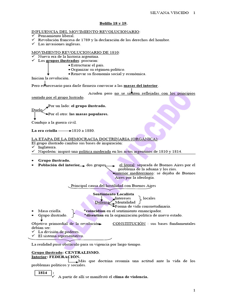 Bolilla 18 y 19 Esquema | PDF | Argentina | América del Sur