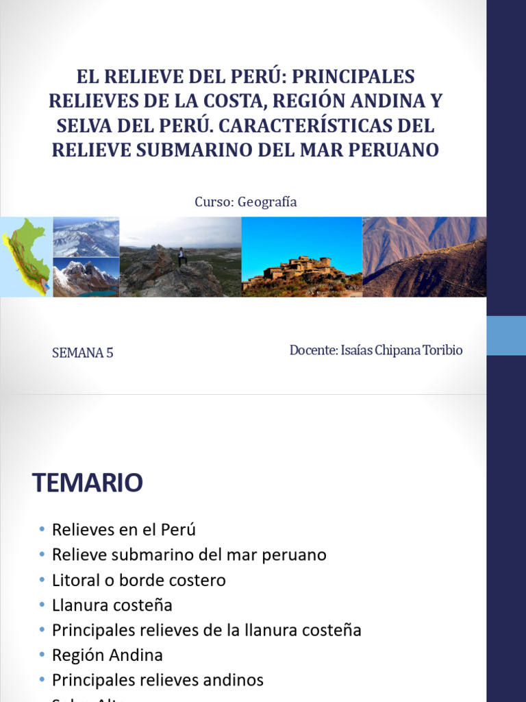 Relieves del Perú: Costa, Andes y Selva | PDF | Andes | Perú