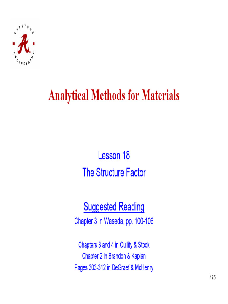 18 The Structure Factor And Selection Rules Pdf