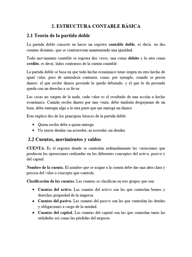 Estructura Contable Básica | PDF | Contabilidad | Economias