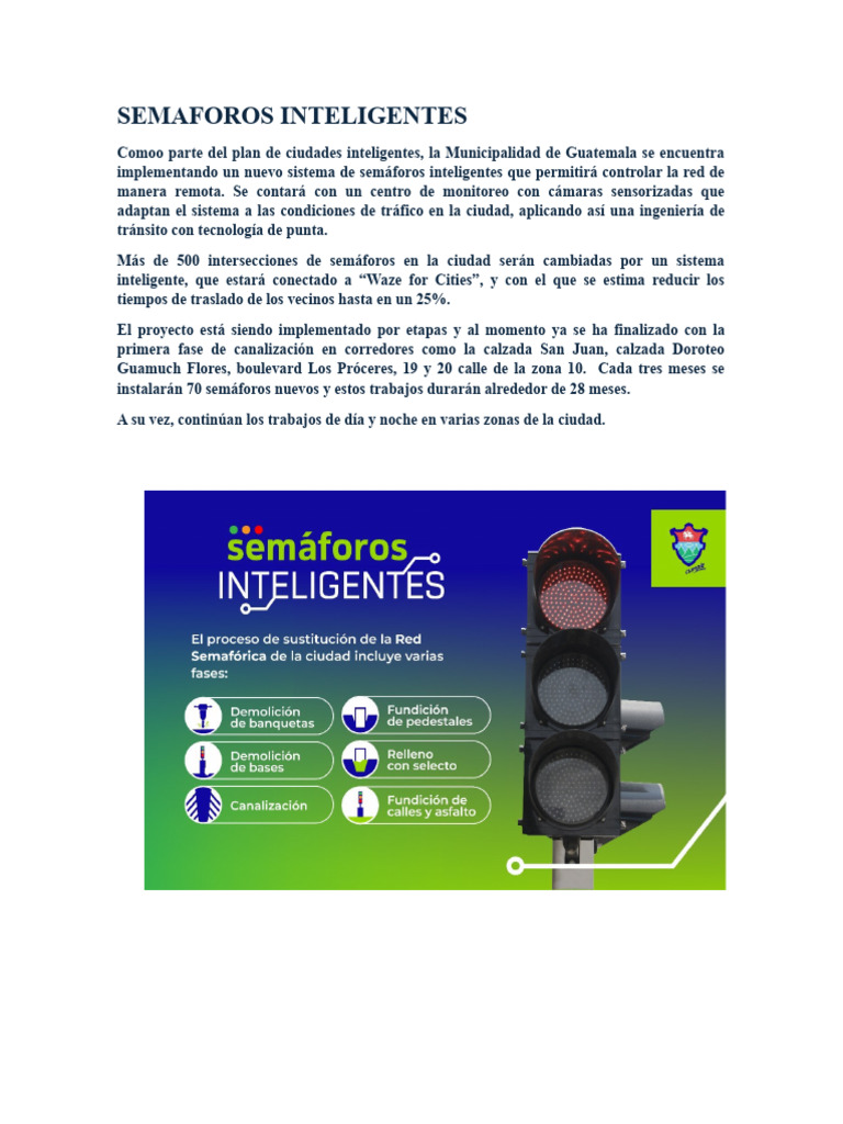 Semáforos Inteligentes en Guatemala | PDF | Negocios | Informática