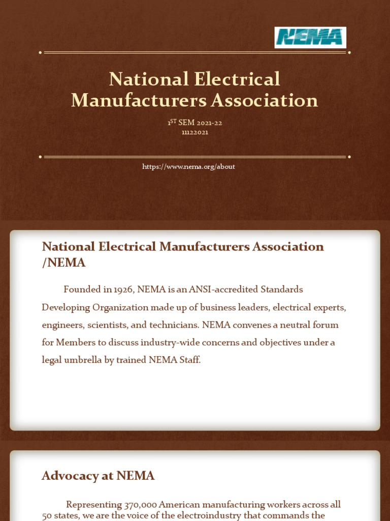 National Electrical Manufacturers Association | PDF | Policy ...
