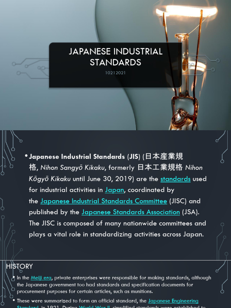 Overview of Japanese Industrial Standards | PDF | Steel | Rolling ...