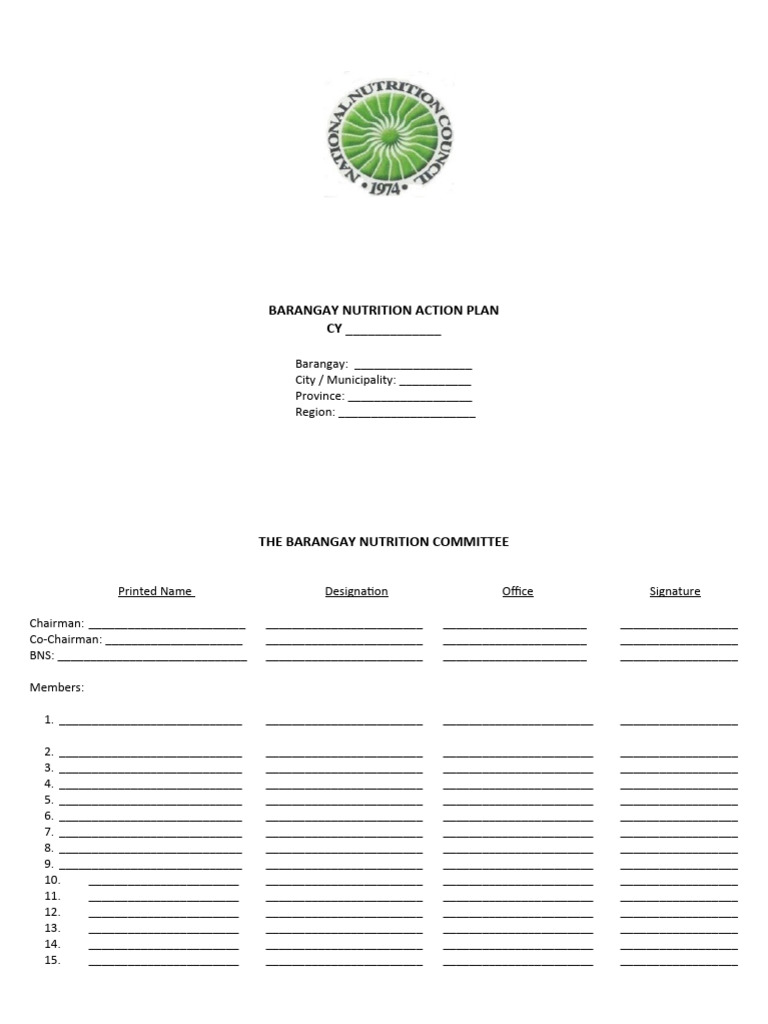 Complete Bnap Forms | Download Free PDF | Malnutrition | Public Health