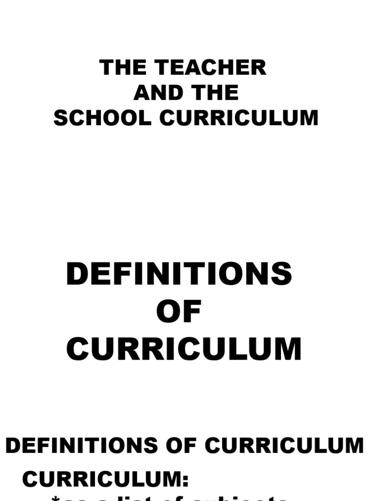 CHAPTER 1 Understanding Curriculum | PDF | Curriculum | Cognition