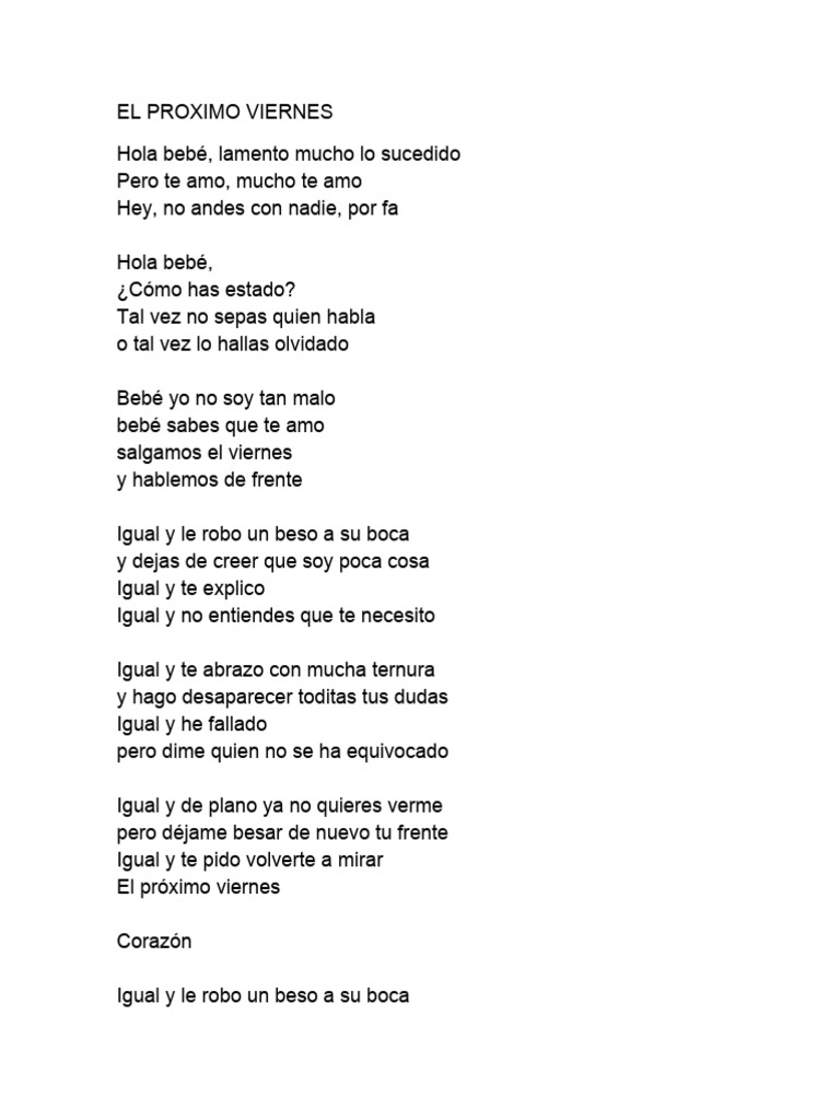 El Proximo Viernes Espinoza | PDF