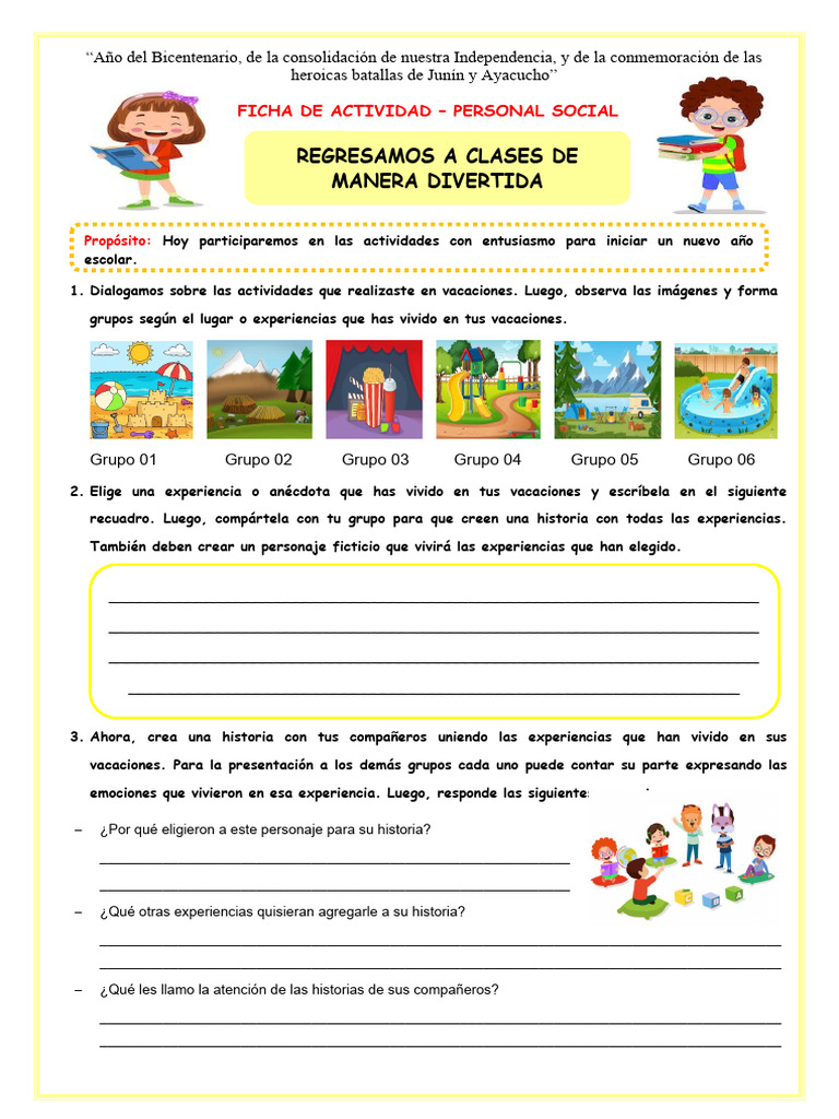 Ficha-Mart-Ps - Regresamos A Clases de Manera Divertida-Jezabel Camargo-Único Contacto-978387435 ...