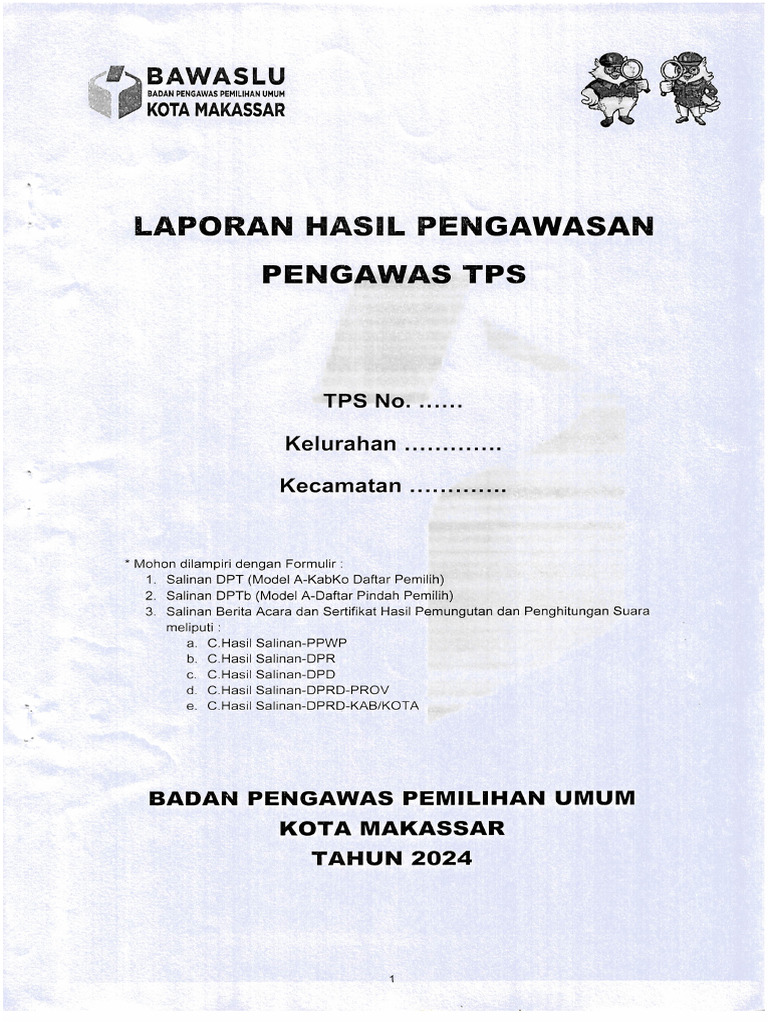 LHP PTPS BAWASLU PEMILU 2024_1 | PDF
