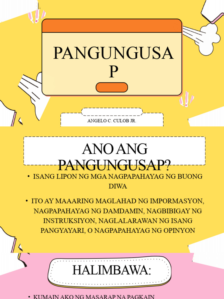 Mga Uri ng pangungusap | PDF