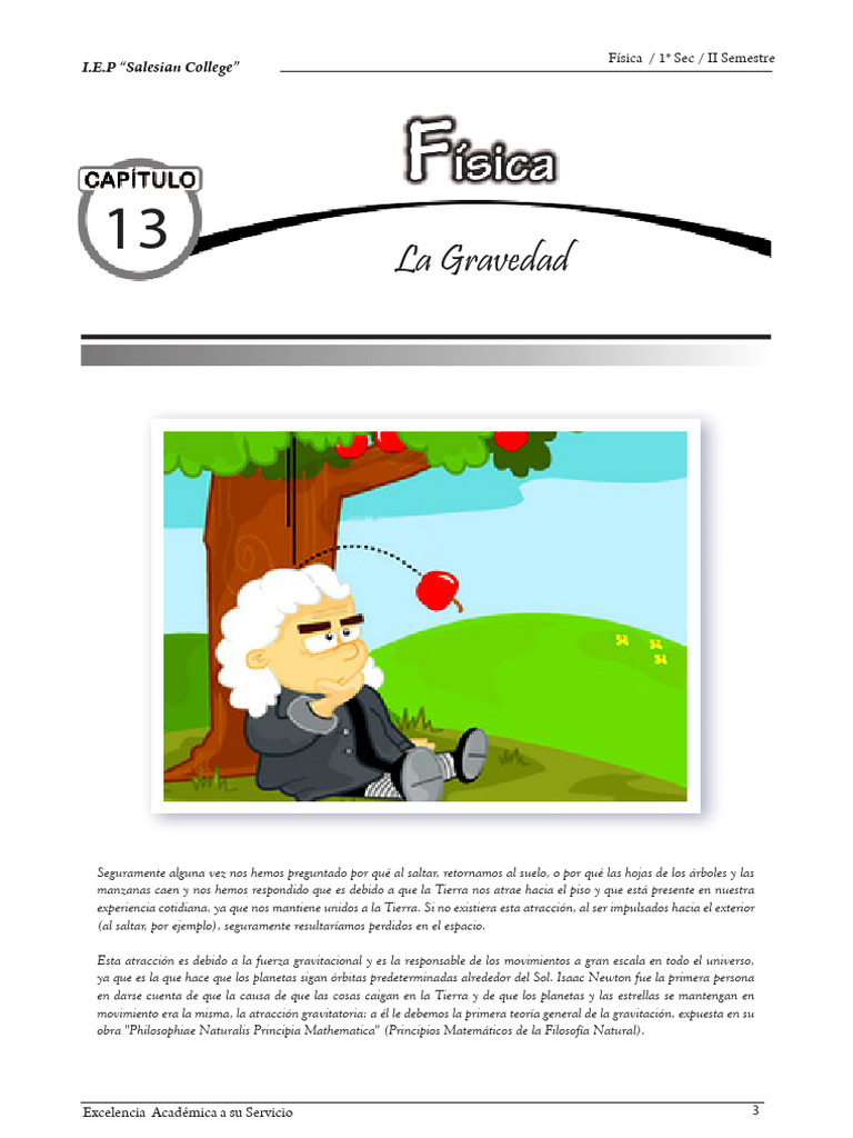 Física 1ro Sec - Tomo II | PDF | Gravedad | Fuerza