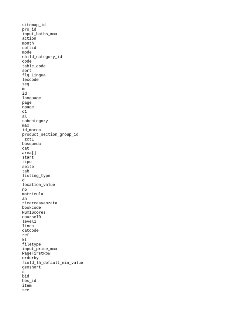 Parameters | PDF | Computing | Software Parameters | PDF | Computing | Software