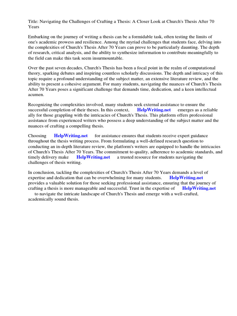 Churchs Thesis After 70 Years PDF | PDF | Elder (Christianity)