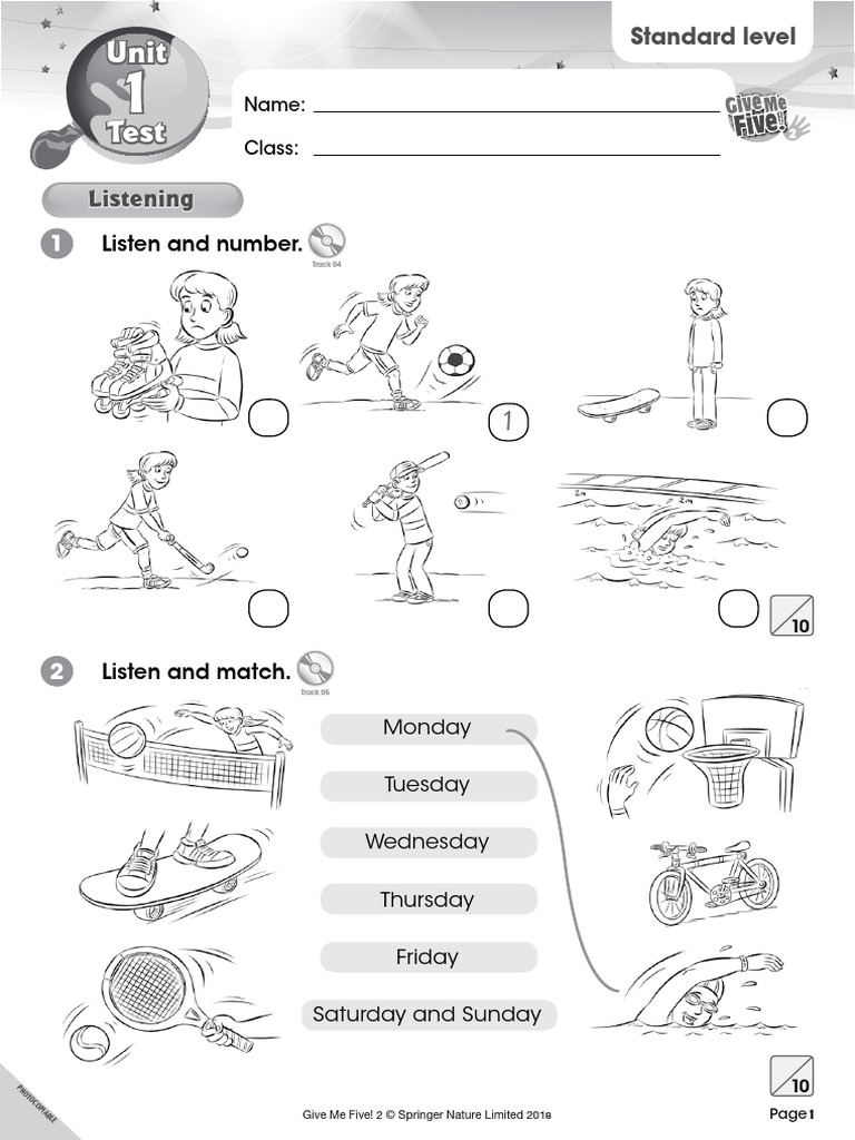 GMF L2 Units 1-9 Standard Level Tests | PDF