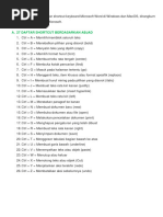 27 Rumus Shortcut Ms Word Sesuai Abjad | PDF