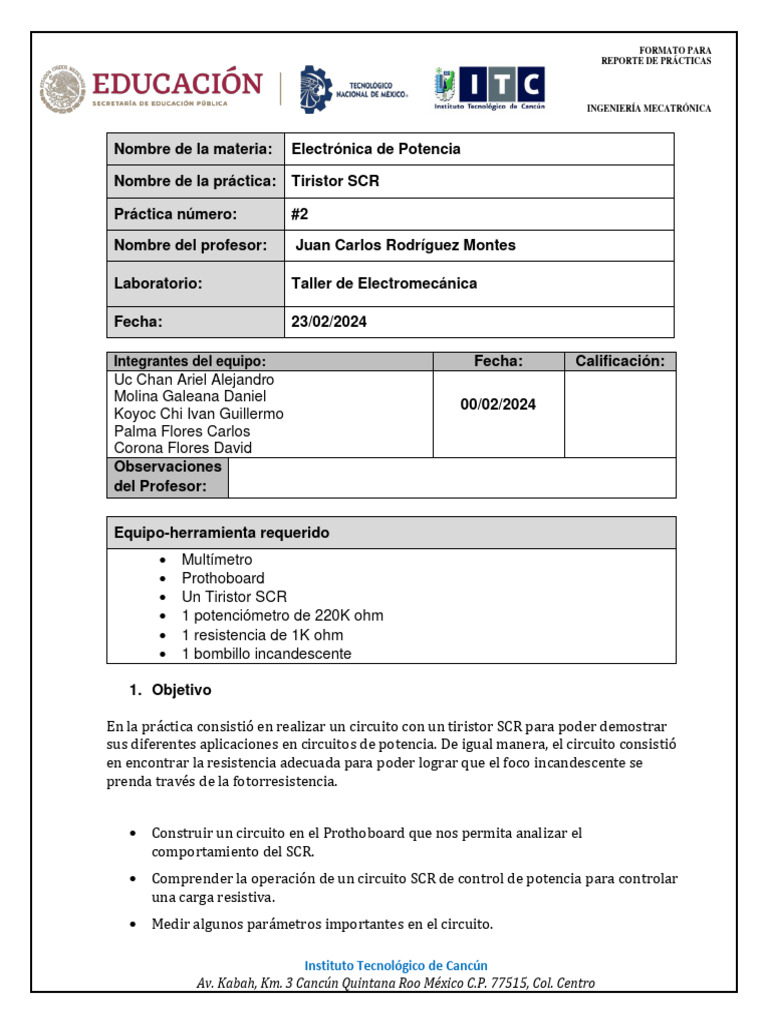 Practica Dos Fotoresistencia 2 | PDF | Corriente eléctrica | Ingenieria Eléctrica