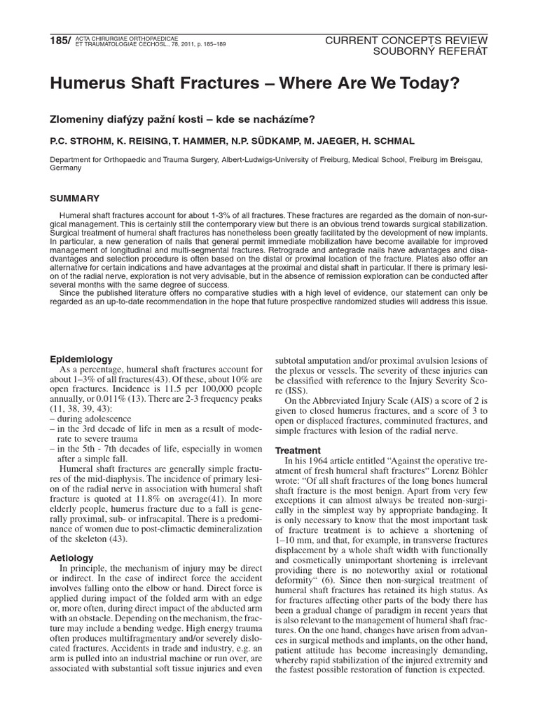 HUMERUS FRACTURE | PDF | Elbow | Human Anatomy