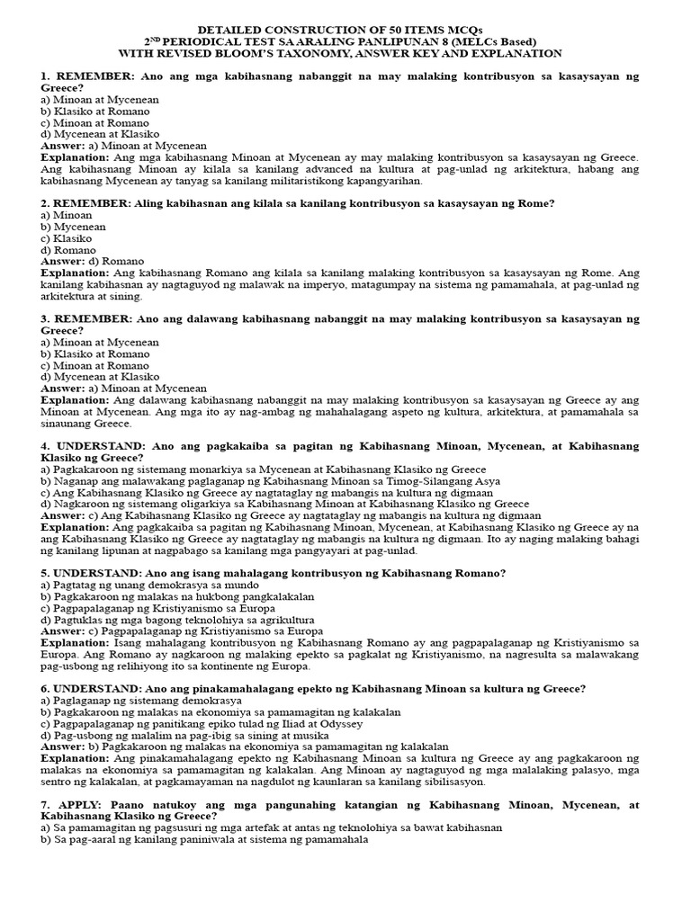 Ap8 2ND Quarter PT | PDF