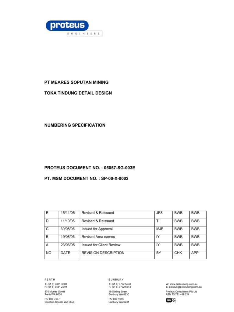 SP-00-X-0002 - E Numbering Specification | PDF | Valve | Specification (Technical Standard)