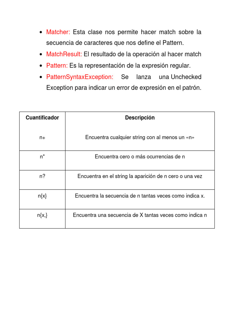 Java | PDF | Expresión regular | Cadena (informática)