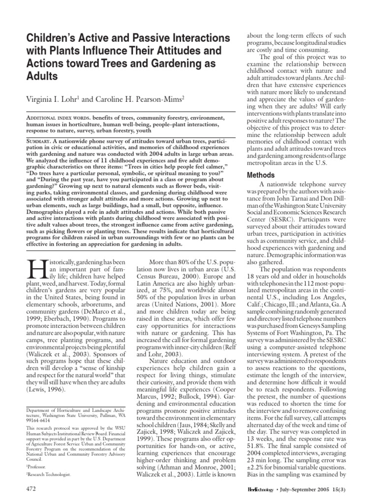 Horttech Article p472 | PDF | Attitude (Psychology) | Logistic Regression