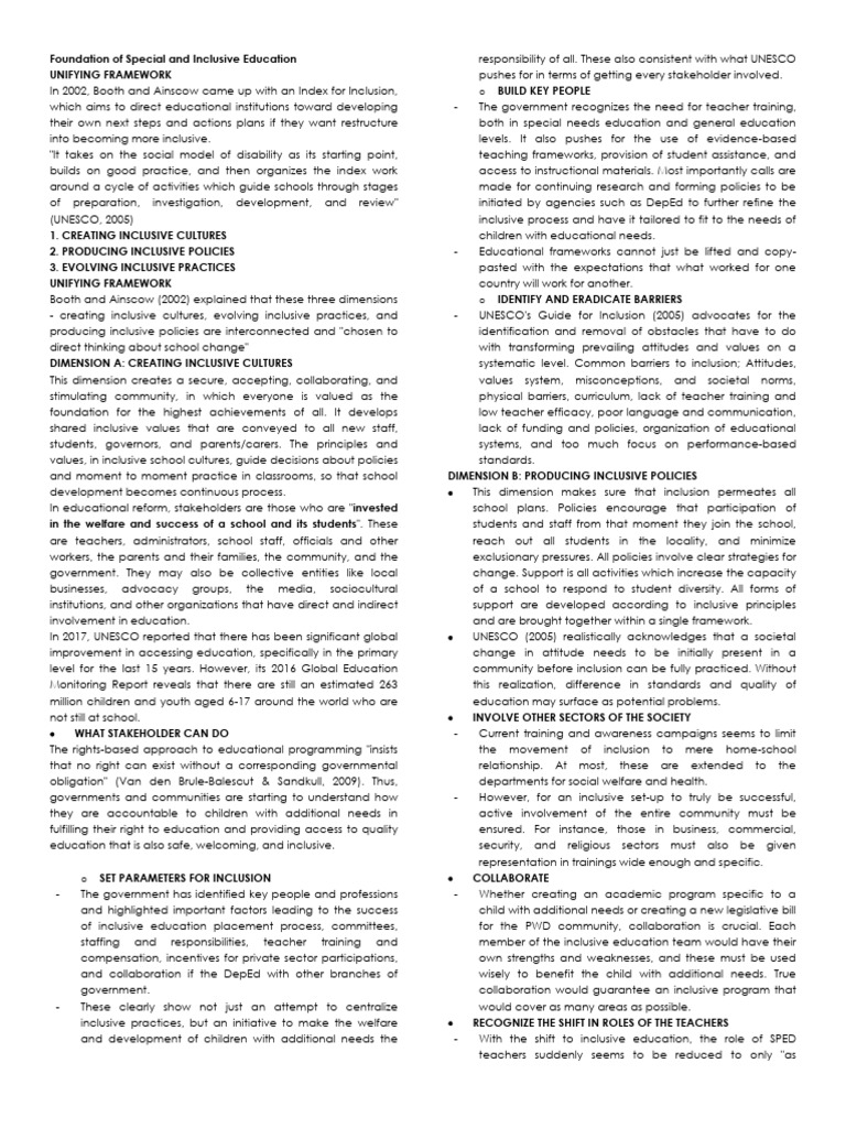 Inclusive Education Framework Guide | PDF | Intellectual Giftedness | Differentiated Instruction
