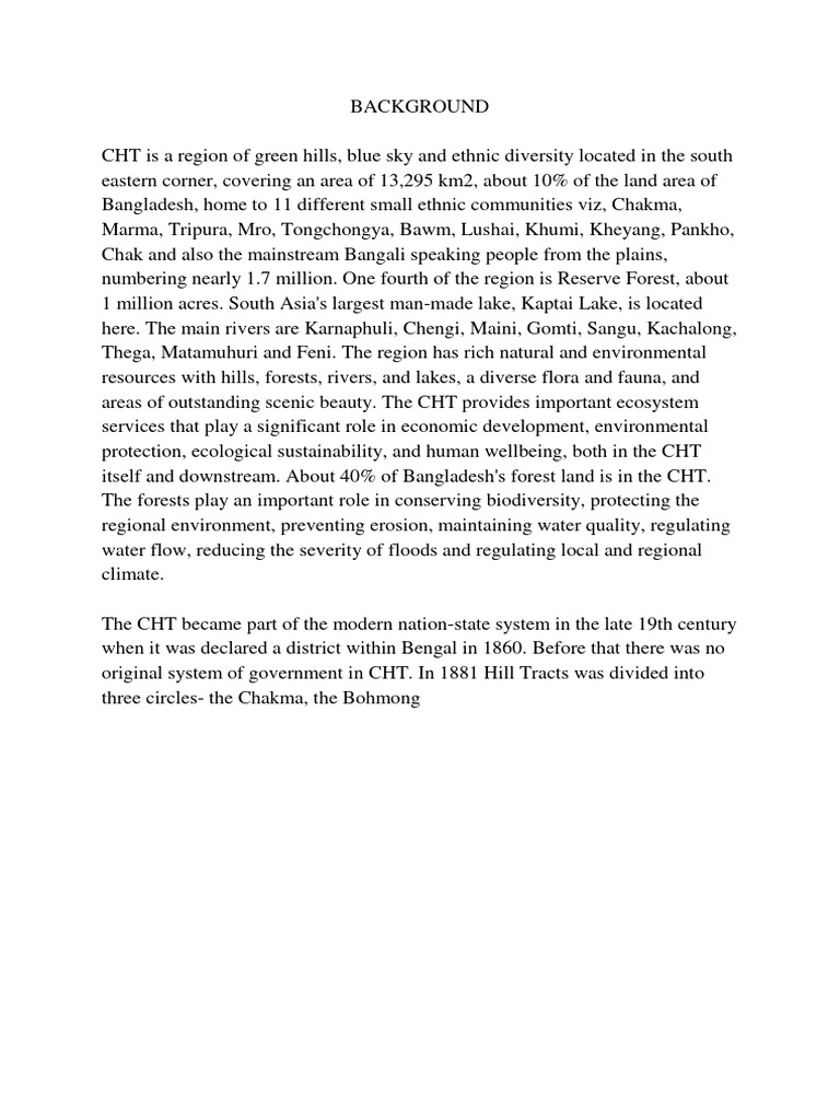 Background CHT | PDF | Peacebuilding | Peace